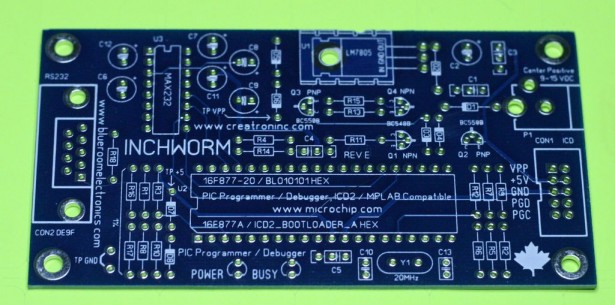 DIY Inchworm ICD2 Programmer/Debugger with PIC16F877