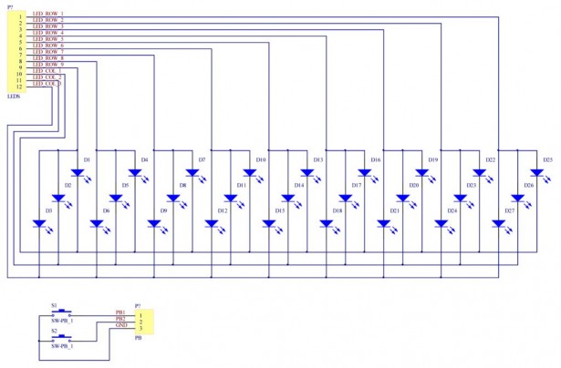 Wooden LED clock using PIC16LF876A microcontroller
