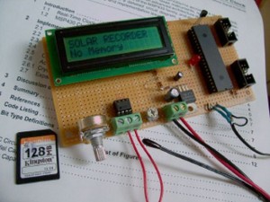 Solar Recorder using PIC18F458 microcontroller