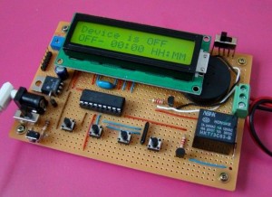 Programmable digital timer switch using a PIC16F628A