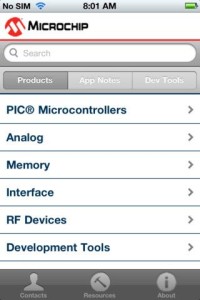 Microchip Mobile Product Selector