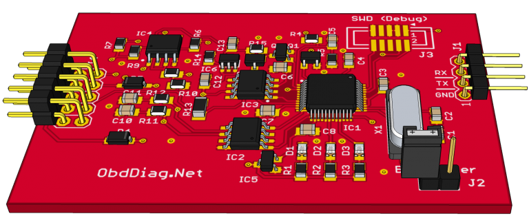 OBD-II ELM327 compatible AllPro adapter using PIC18F2455