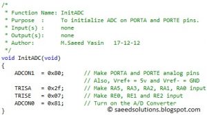 PIC16F877 ADC code and Proteus simulation