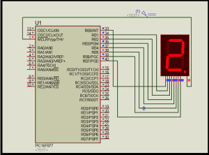 Interfacing 7 segment display with pic16f877 microcontroller