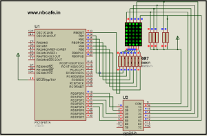 Interfacing Dot Matrix led Display with PIC Microcontroller
