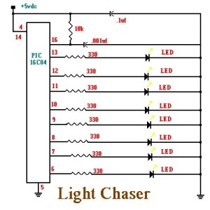 Arduino Project: Creating a PIC Light Chaser Circuit Design
