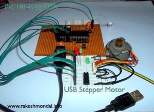 USB Stepper Motor Driver using pic microcontoller