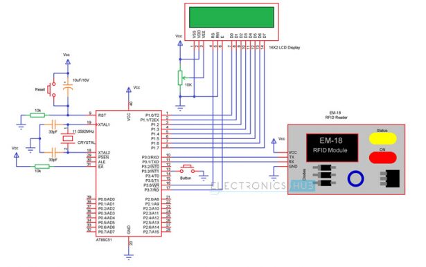 RFID Based Attendance System – Circuit, Working, Source Code