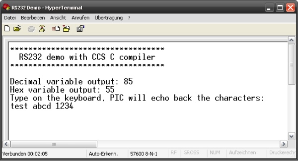 RS232 Communication with PIC Microcontroller