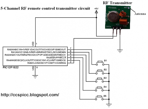 RF Transmitter & Receiver: 433MHz with PIC12F1822 (Arduino)