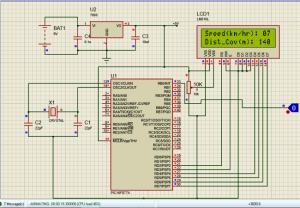 Digital Speedometer & Odometer Circuit using PIC Microcontroller