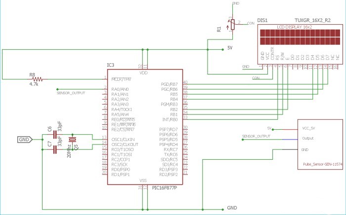 Heart beat pulse sensor interfacing with pic microcontroller Heart beat pulse sensor interfacing with pic microcontroller