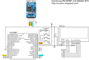 Real time clock & temperature monitor using PIC16F887 & DS3231