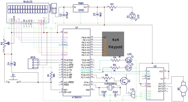 RFID based electronic lock using pic microcontroller