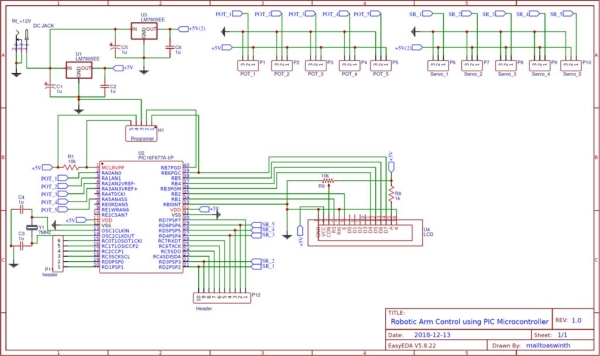 HUMANOID robotic ARM using pic microcontroller HUMANOID robotic ARM using pic microcontroller
