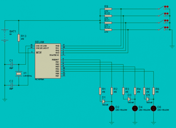 PIC16F84 RGB LED STRIP ANIMATION CIRCUIT