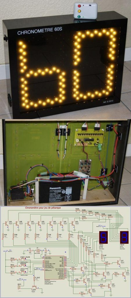 DIY 60-Second Stopwatch Circuit with PIC Microcontroller