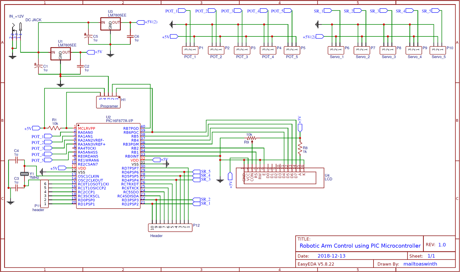 Robotic Arm Control using PIC Microcontroller Robotic Arm Control using PIC Microcontroller