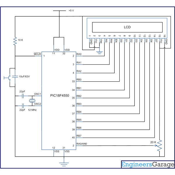 How To Work With Inbuilt Adc Module Of Pic Microcontroller
