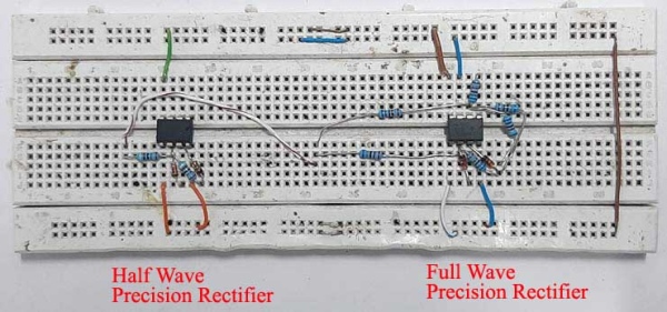 Half Wave and Full Wave Precision Rectifier Circuit using Op-Amp