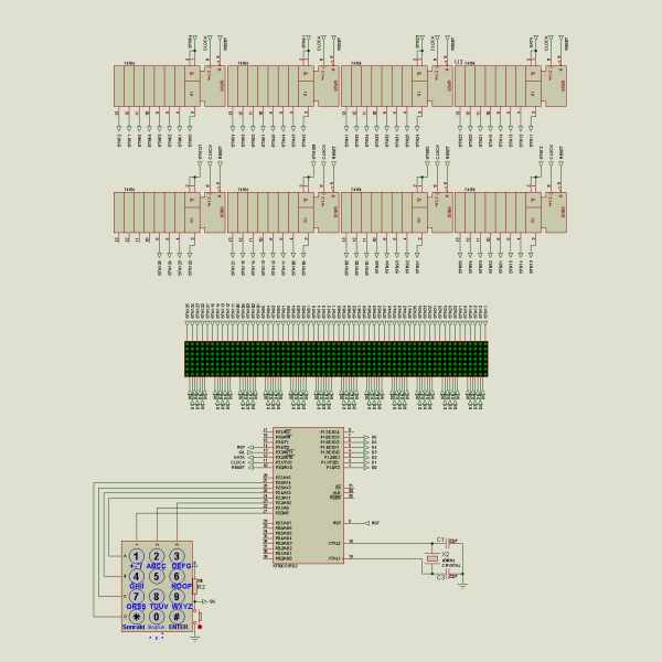 AT89C51 KEYPAD CONTROLLED SCROLLING LED DOT MATRIX TEXT AT89C51 KEYPAD CONTROLLED SCROLLING LED DOT MATRIX TEXT