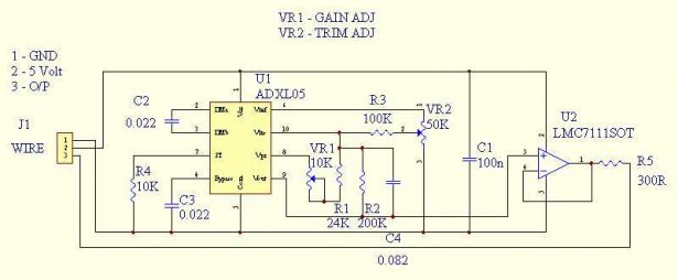 ADXL05 DIĞITAL INCLINOMETER CIRCUIT PIC16F84