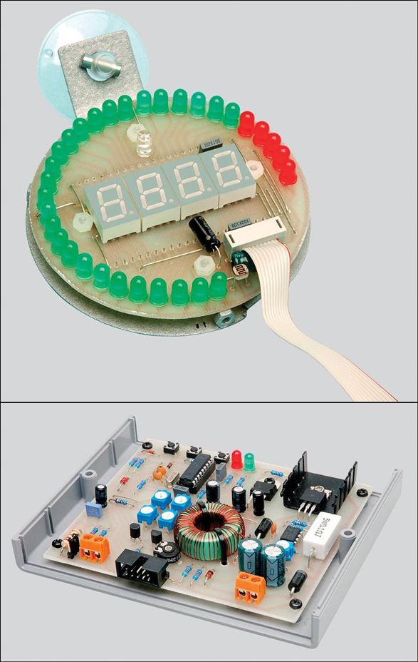PIC16F88 TACHOMETER CIRCUIT LED AND DISPLAY INDICATOR