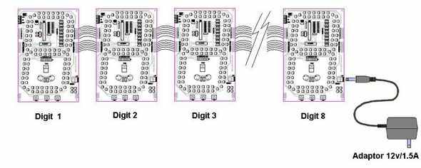 LARGE 7-SEGMENT DISPLAY CIRCUIT ULN2803 PIC16F876A