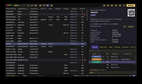 BOMIST – PARTS INVENTORY AND BOM MANAGEMENT SOFTWARE