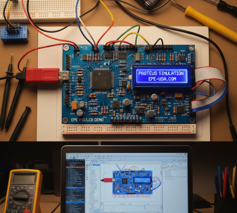 PIC16F877 LCD Proteus Demo | PIC GLCD