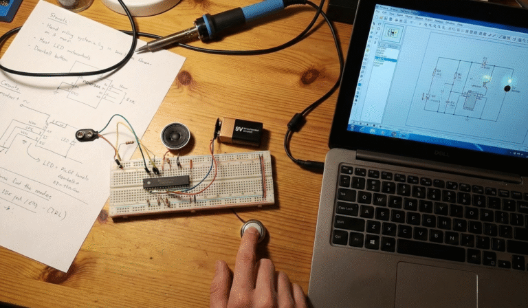 PIC Musical Doorbell using PIC16F84A with Proteus Simulation