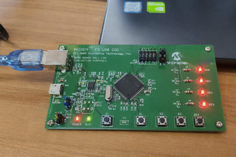 PIC18F4550 USB CDC Proteus Simulation Project
